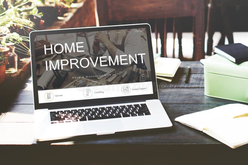 Home Improvement Website Register Button Concept Stock Photo - Image of ...