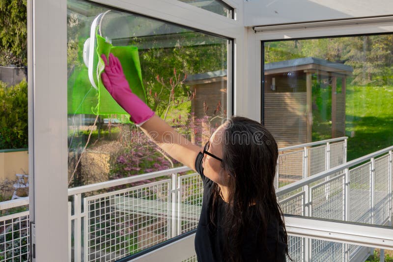 Home Innovations - Robotic Window Cleaning. Stock Photo - Image of ...