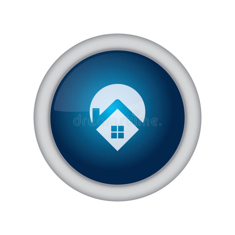 Home Inside Pin Button. Vector Illustration Decorative Design Stock ...