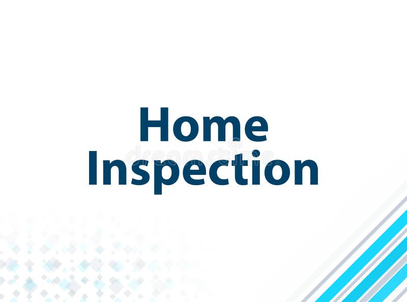 Home Inspection Modern Flat Design Blue Abstract Background Stock ...