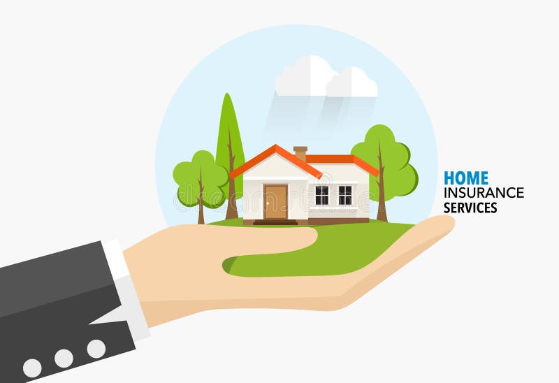 Home Insurance Business Service. Vector Illustration Concept of Stock ...