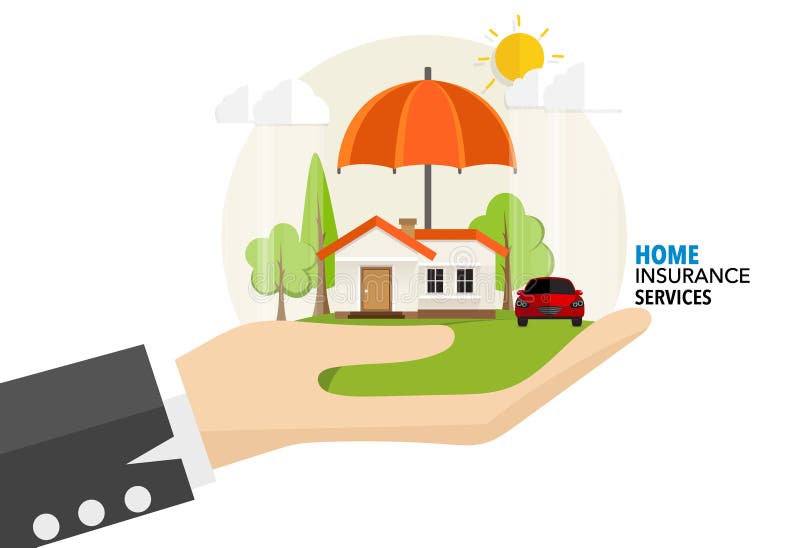 Home Insurance Business Service. Vector Illustration Concept of Stock ...