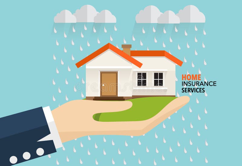 Home Insurance Business Service. Vector Illustration Concept of Stock ...