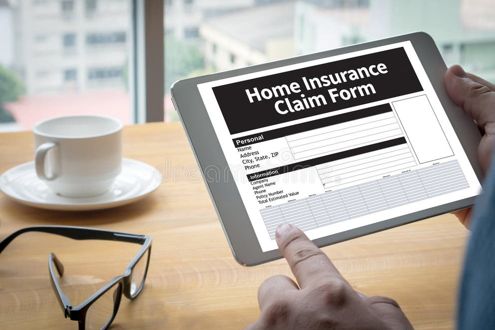 Home Insurance Claim Form Document Refund Home Insurance Stock Photo ...