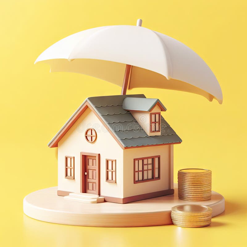 Home Insurance Concept. Ai Generative Stock Illustration - Illustration ...