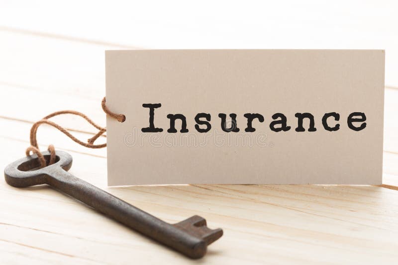 Home Insurance Concept - Old Key with Tag Stock Photo - Image of access ...