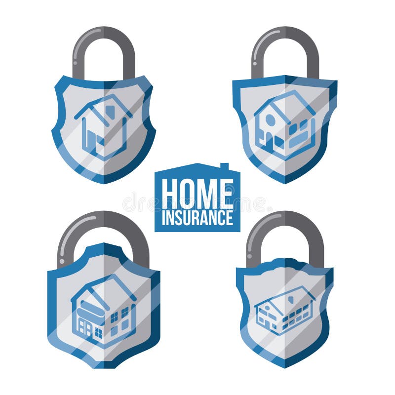 Home insurance design stock vector. Illustration of pictogram - 46978434