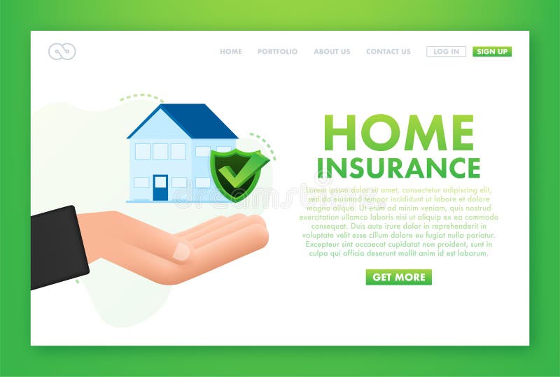 Home Insurance Policy Services. Home Safety Security Stock Vector ...