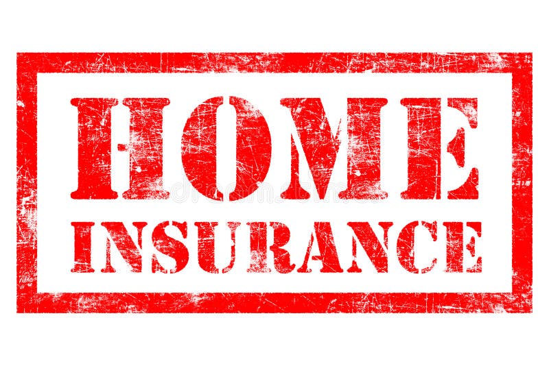Home Insurance Rubber Stamp Stock Illustration - Illustration of white ...