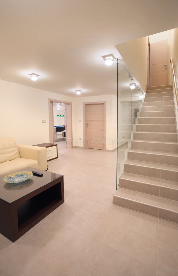 Hall of modern home stock photo. Image of contemporary - 6121956