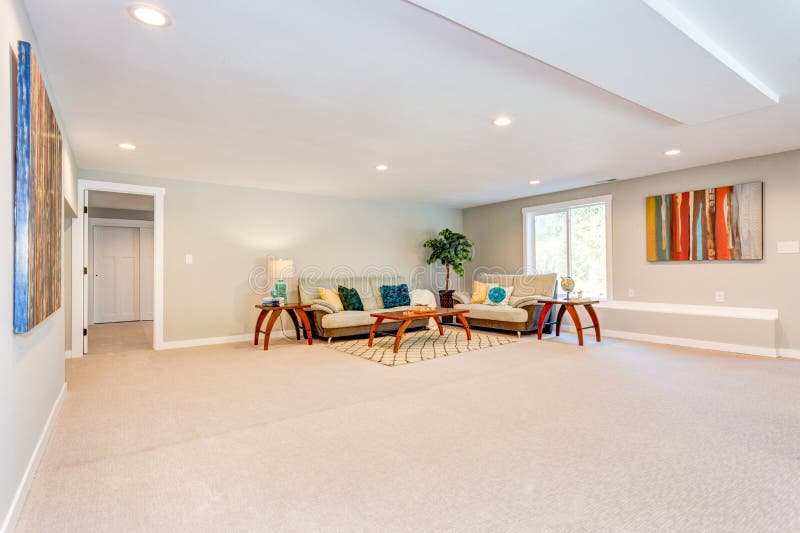 Home Interior with Lots of Space Stock Image - Image of home, family ...