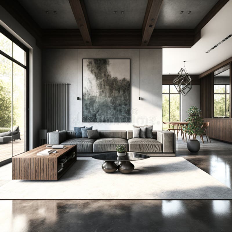 Home Interior Concept Architecture Design Stock Illustration ...