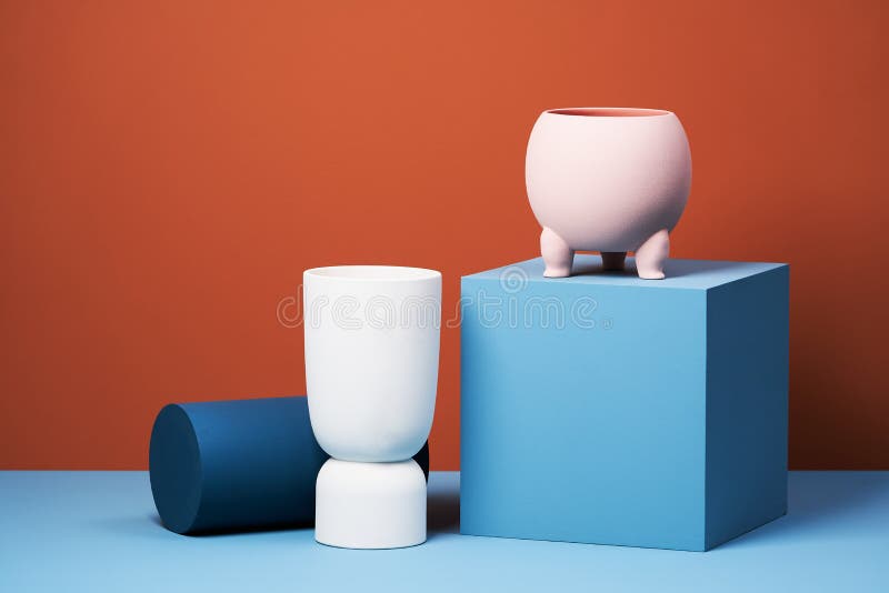 Home Interior Decor Elements. Modern Living Room Decorations Stock ...