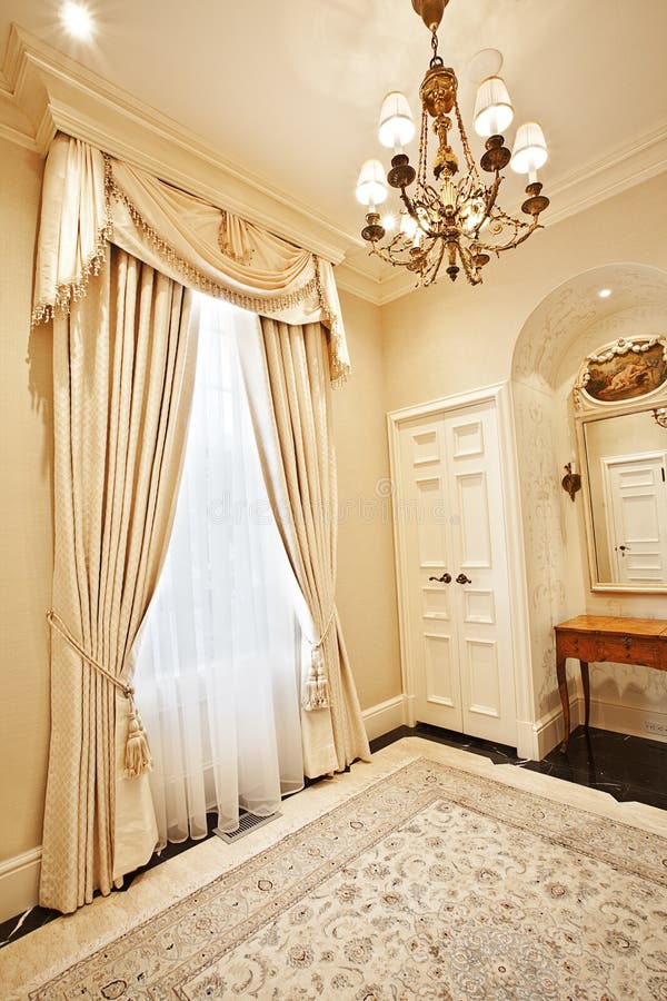 Home Interior: Drapes stock image. Image of indoors, model - 9025163