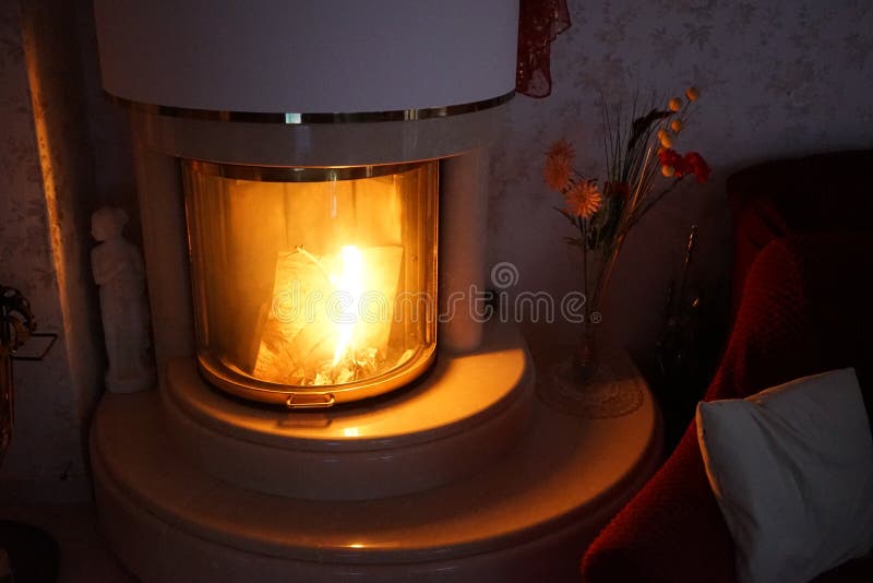Enjoy Your Rest by the Home Fireplace. Berlin, Germany Stock Image ...
