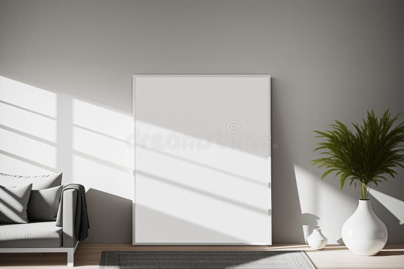 Home Interior Frame 8x10 Mockup in Scandinavian Style Stock ...