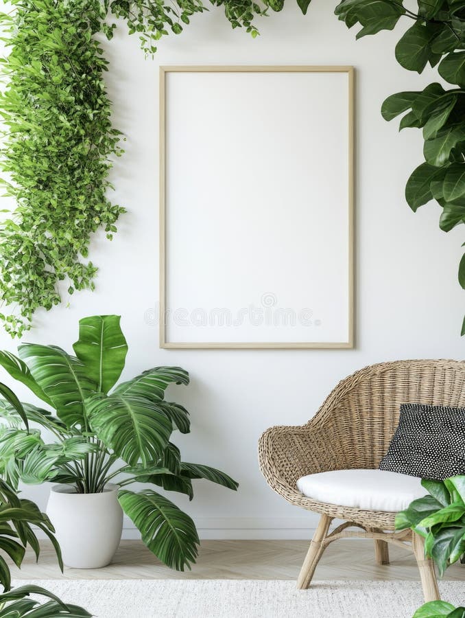 Home Interior with Greenery Stock Image - Image of ecofriendly, natural ...