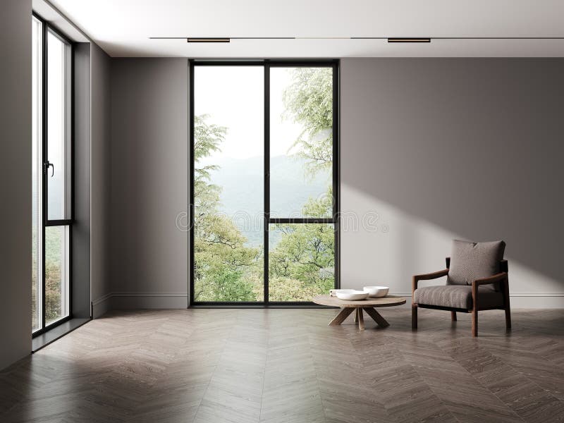 Modern Style Conceptual Interior Room 3d Illustration Stock ...