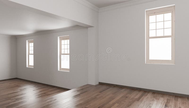 Home Interior with a Raised Floor and Steps Stock Illustration ...
