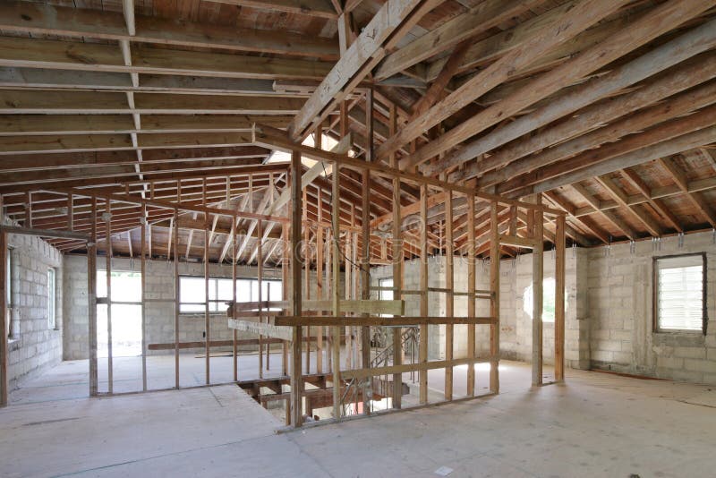Interior Under Construction Stock Photo - Image of city, industrial ...