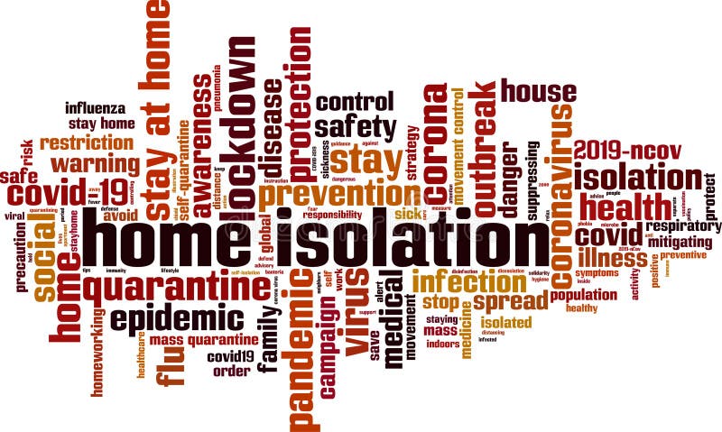 Home isolation word cloud stock vector. Illustration of fear - 276649008