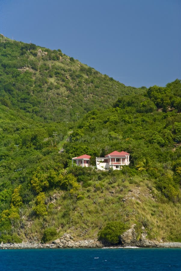 Home on Jost Van Island stock image. Image of island, rural - 3857167