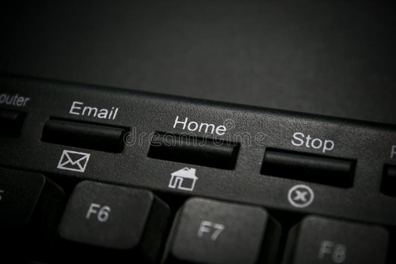 The Web Home Page Button On A Keyboard Stock Image - Image of home ...