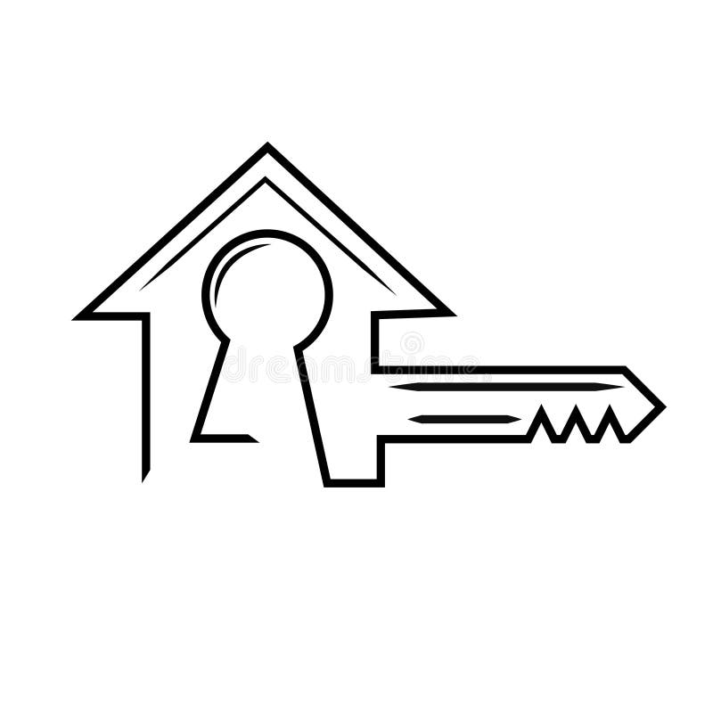 Logo Housing Key Vector Icon Stock Vector - Illustration of flat ...