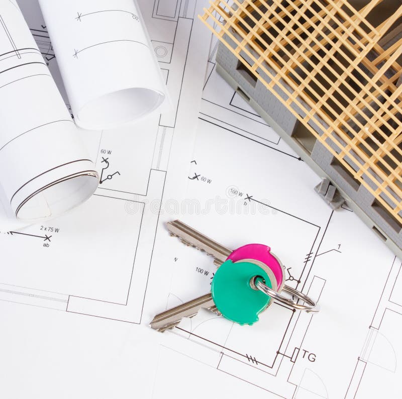 Home Keys, Electrical Diagrams and Small House Under Construction ...
