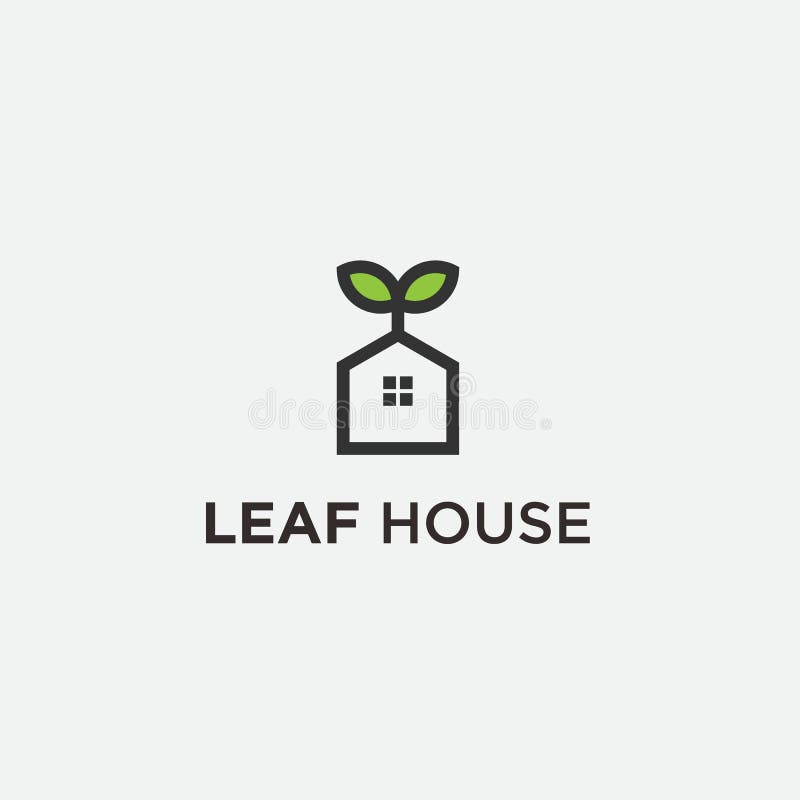 Home Leaf Vector Logo Design Stock Vector - Illustration of logo ...