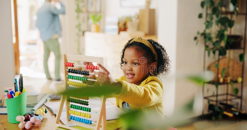Home, Learning and Child with Abacus, Education and Visual Spatial ...