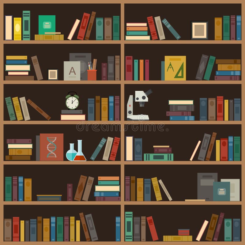 Home Library with Armchairs. Stock Illustration - Illustration of ...