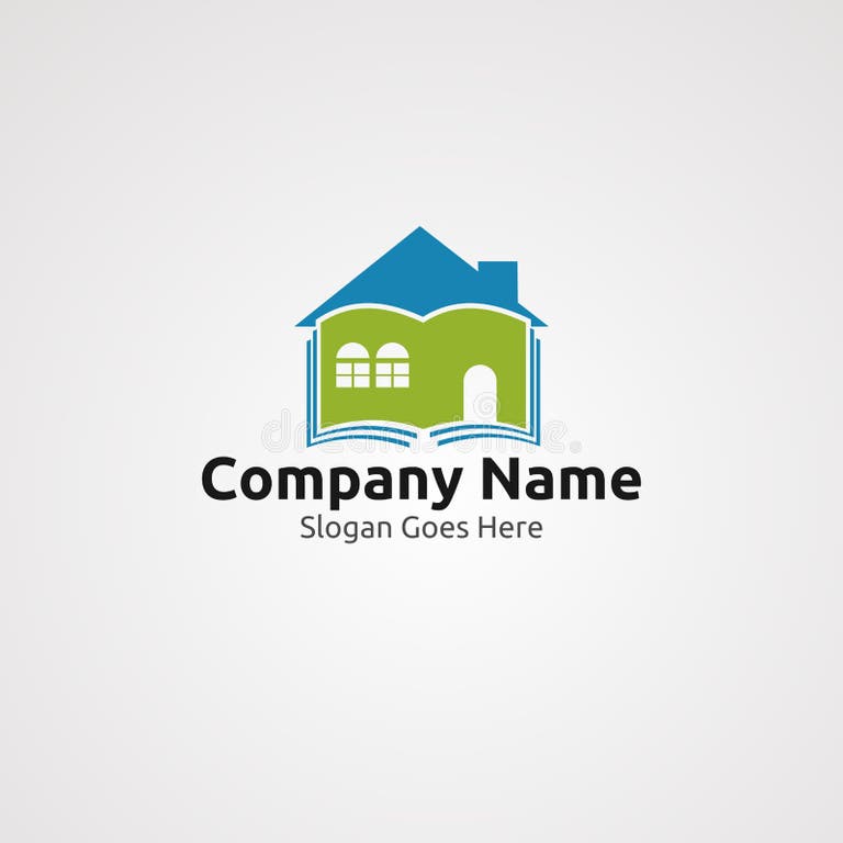 Home Library Logo Vector, Icon, Element, and Template for Company Stock ...