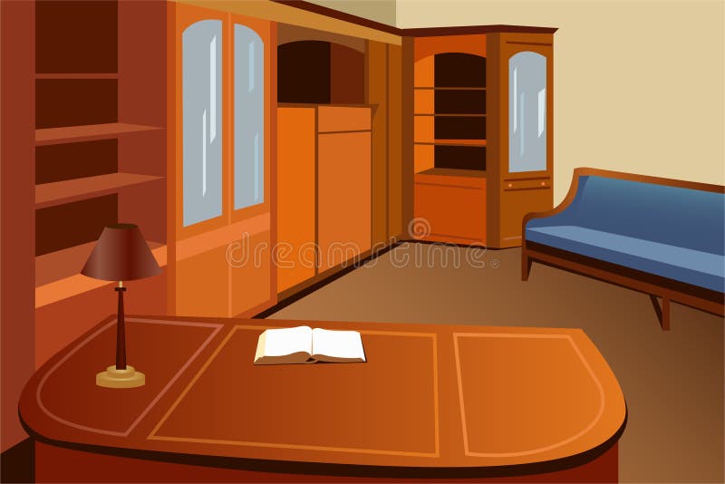 Home library vector stock vector. Illustration of paper - 7228322