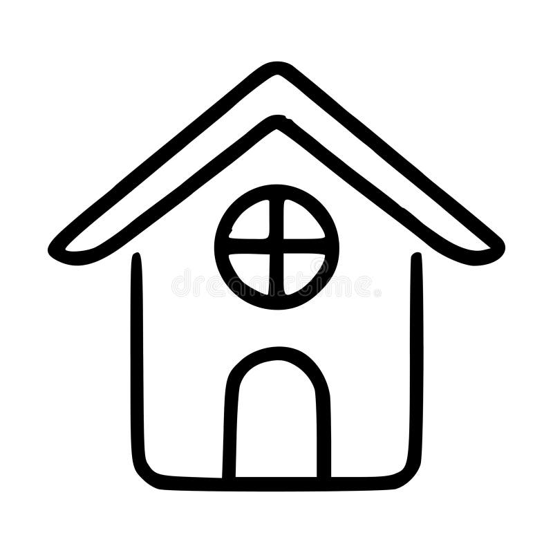 Home Line Art Victor Illustration Stock Vector - Illustration of white ...