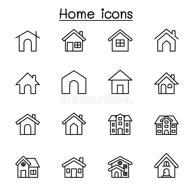 Home line icon stock vector. Illustration of symbol - 266478515