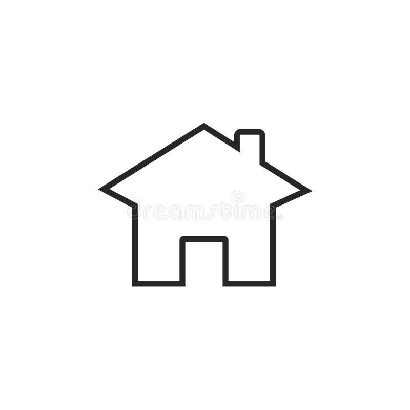 Home Line Icon in Flat Style. Vector Illustration Stock Vector ...