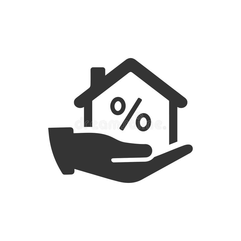 Home loan icon stock vector. Illustration of icon, percentage - 215661448