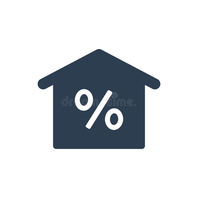 Home Loan Interest Rate Icon Stock Vector - Illustration of loan, icon ...