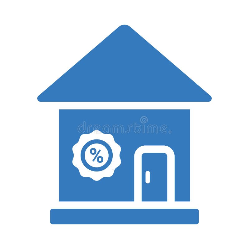 Home, Loan, Interest Rate Icon. Blue Color Vector Stock Vector ...