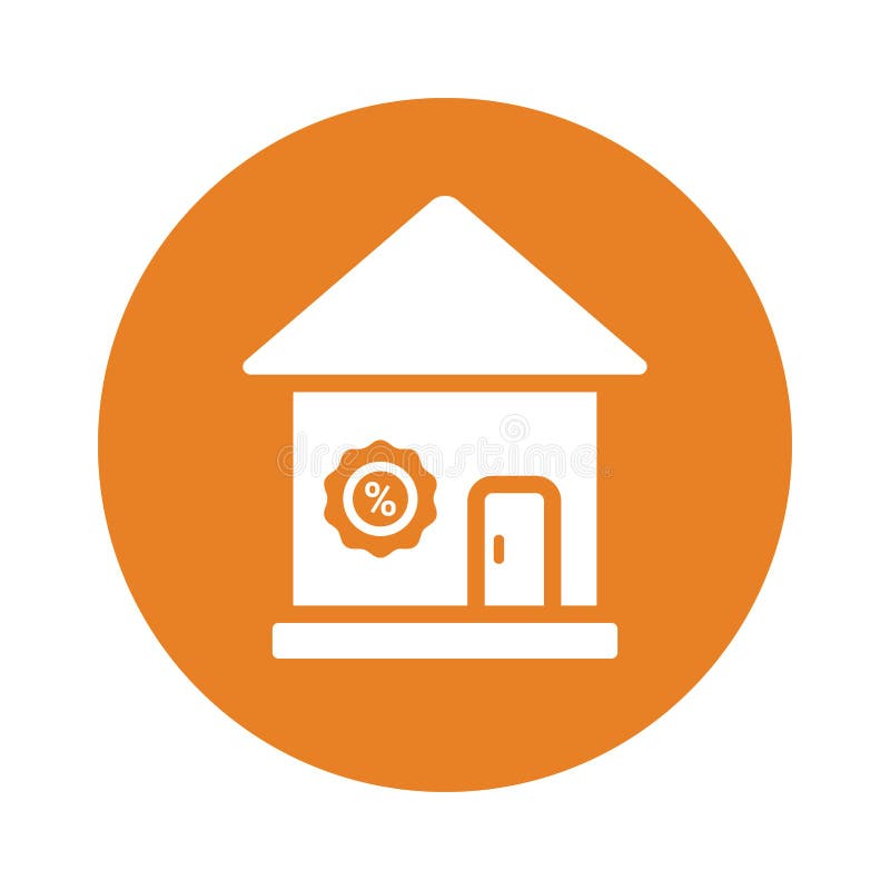 Home, Loan, Interest Rate Icon. Orange Color Vector EPS Stock Vector ...