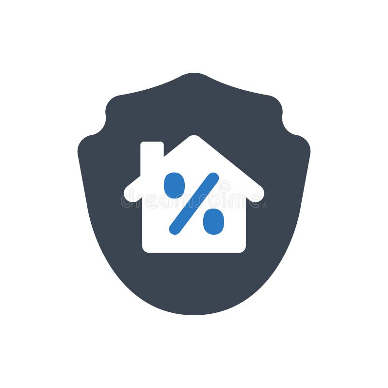 Home Loan Interest Rate Icon Stock Vector - Illustration of home, sign ...