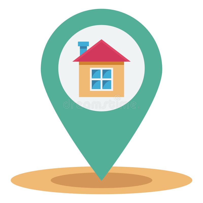 Home Location, Address, House, Pin Fully Editable Vector Icon Stock ...
