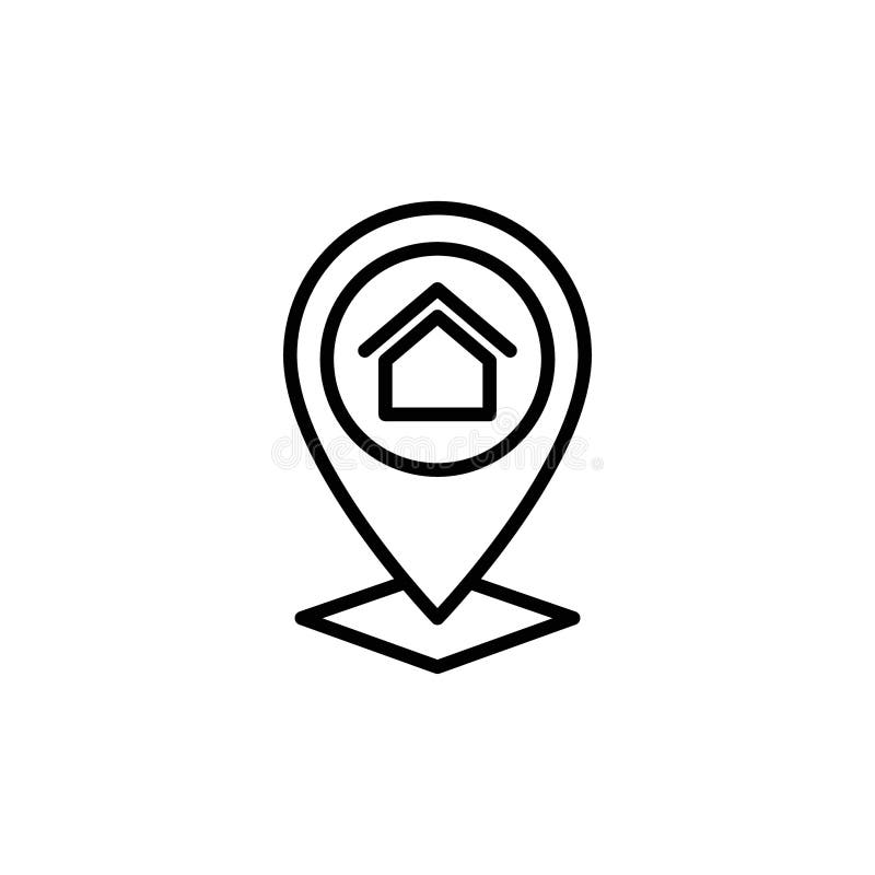 Home Location Icon Ideal for Real Estate and Navigation Stock Vector ...