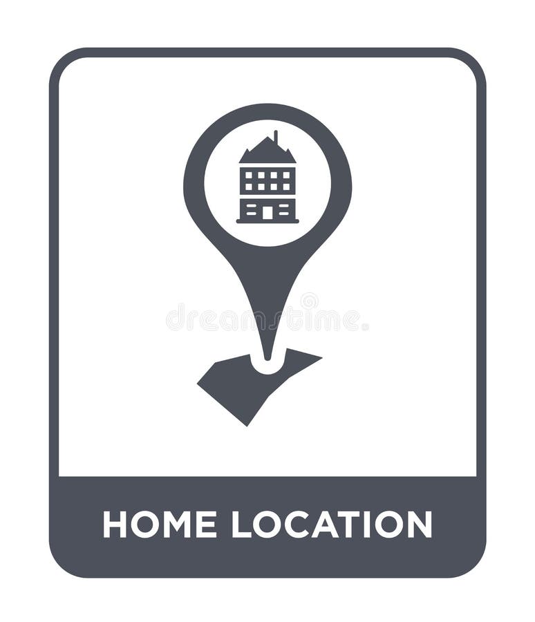 Home Location Icon in Trendy Design Style. Home Location Icon Isolated ...
