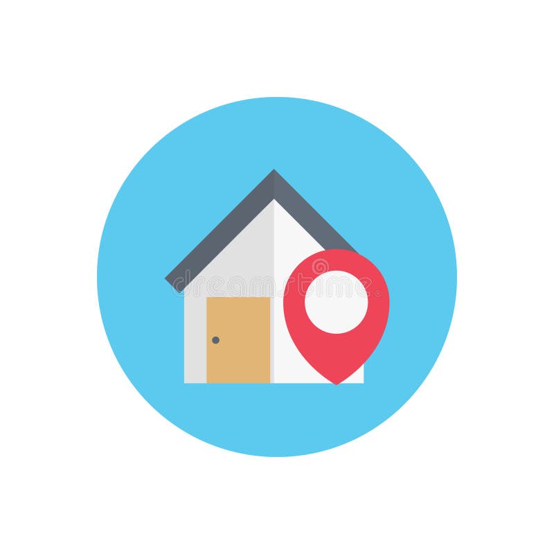 Home Location Map Pin Red Icon Isolated On White Background. House ... Home Location Map Pin Red Icon Isolated On White Background. House ...