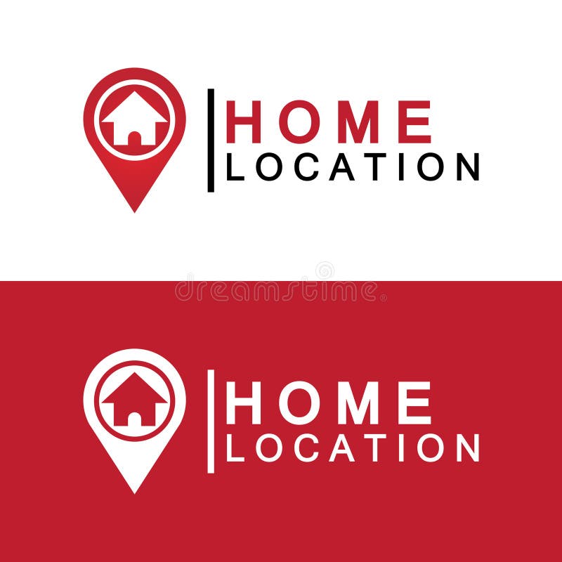 Home Location Map Pin Logo Design Vector Template. Concept House ...