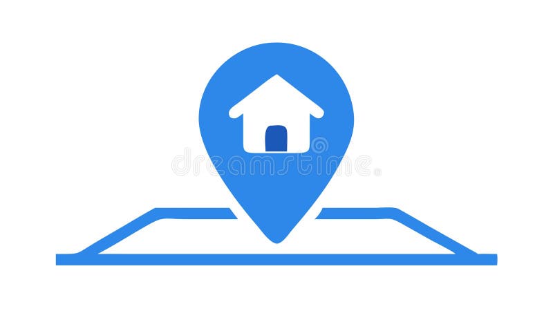 Home Location Pin, Map and Navigation Icon, Vector Design Generative AI ...