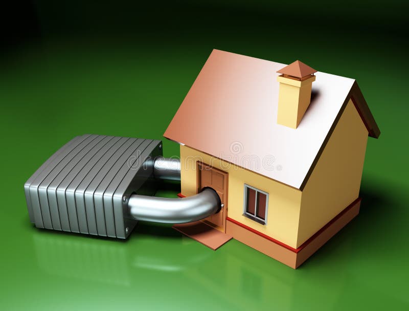 Home with lock stock illustration. Illustration of heavy - 17596346