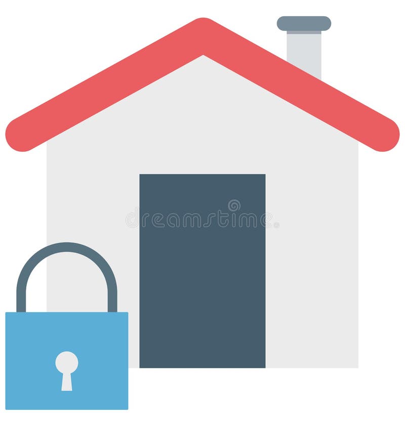 Home Lock Color Isolated Vector Icon that Easily Can Be Modified and ...